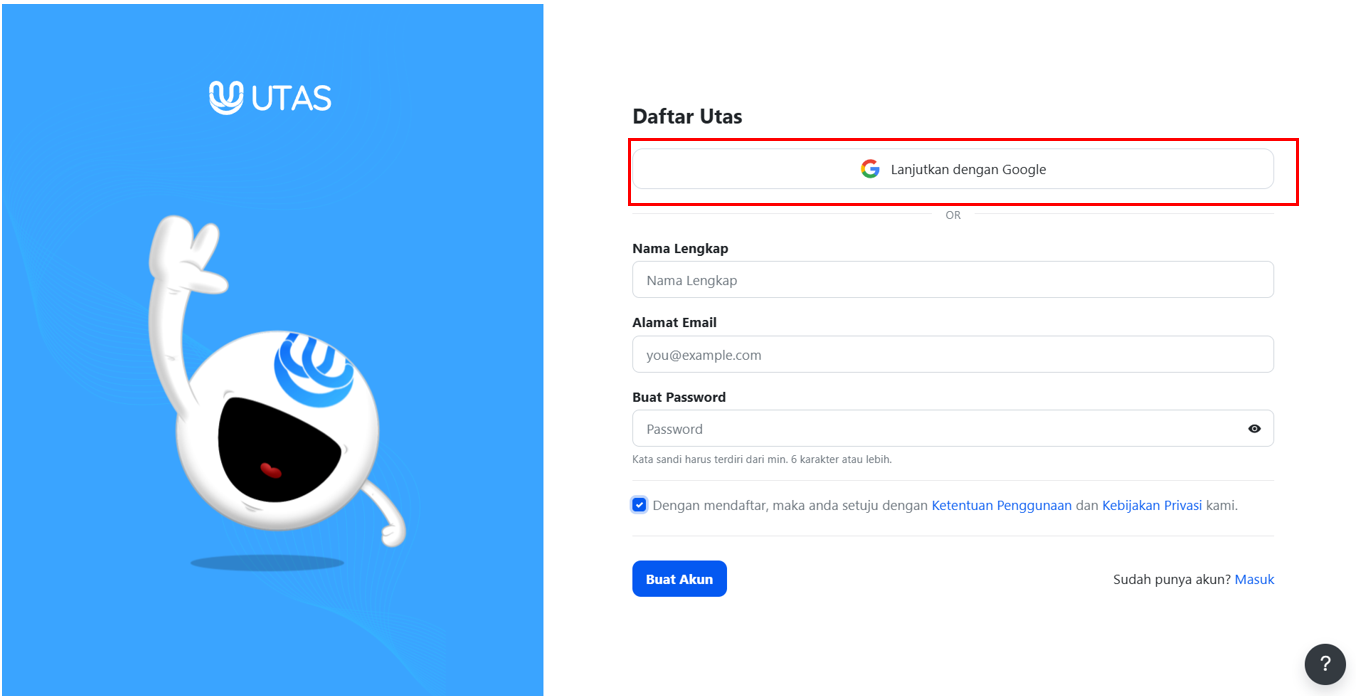 Registrasi Akun Utas Berlangganan - UTAS